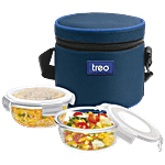Buy Treo Health First Lunch/Tiffin Box - Round, Glass Container ...