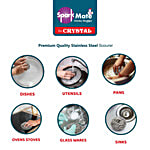 Buy Sparkmate By Crystal Stainless Steel Multipurpose Scrubber/Scourer ...