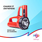 Buy Nippo Chamak Rechargeable LED Torch - Polycarbonate, Portable ...
