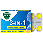 Buy Vicks 3 In 1 Throat Lozenges For Cough - Honey Lemon, 8 pcs Online ...