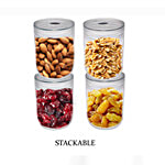Buy Saaj Crysta Storage Container - Plastic, Transparent Body & Lid ...