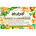 Buy ATULYA Skin Purifying Orange & Lemongrass Soap - Handmade, Soothing ...