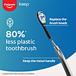 Buy Colgate Keep Deep Clean Toothbrush Kit - 1 Metal Handle With 2 ...