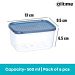 Buy All Time Plastic Polka Containers With Lid - Blue, Multipurpose ...