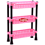 Buy Lapaz Rack Slim Kitchen Stand - 3 Tier, Pink, Multipurpose Use ...