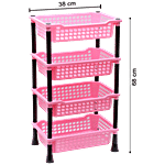 Buy Lapaz Rack Stack Kitchen Stand - 4 Tier, Pink, Multipurpose Use ...