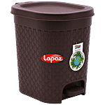 Buy Lapaz Pedal Dustbin - Plastic, Medium, Brown, Lightweight Online at ...