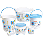 Buy Nayasa Bathroom Set Small Bucket 25 Ltr, Mug 1.5 Ltr , Dustbin ...