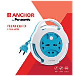 Buy Anchor by Panasonic Flexi Cord - 6A, Plastic, 4 Mtr, Euro Socket ...