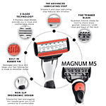 Buy Hajamat Magnum M5 Shaving Razor With Cartridges - 5 Blade ...