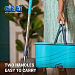 Buy Gebi Super Spin Mop - Plastic Spinner, Blue, No Excess Dripping ...