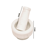 Buy OGGN Marble Okhali Set - Used For Crushing Spices, Herbs, White ...