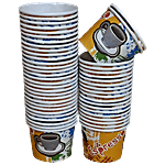 Buy Paricott Paper Cup - Mix Design, Assorted Colour, Eco-friendly ...