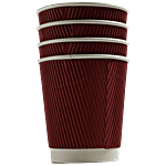 Buy Paricott Paper Cup - Rippled, Maroon, Eco-friendly, Biodegradable ...