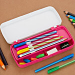 Buy Hazel Perfect Plastic Pencil Box - Durable, Lightweight, Pink ...
