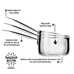 Buy Milton ProCook Stainless Steel Sauce Pan - Pro Cook, With Glass Lid ...