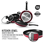Buy Milton ProCook Cookware Set - Pro Cook, Kitchen Jewel, Maroon ...