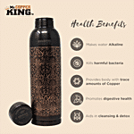 Buy Mr. Copper King Antique Engraved Pure Copper Premium Water Bottle ...