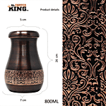 Buy Mr. Copper King Antique Engraved Pure Copper Water Jar/Rajwadi Pot ...