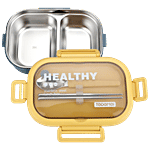 Buy Tedemei Lunch Box 2 Compartment Transparent Cover - Yellow & Blue ...