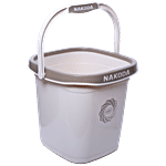 Buy Nakoda Nexon Square Designer Bathroom Bucket - Cream Online at Best ...