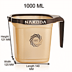 Buy Nakoda Nexon Square Designer Bathroom Mug - 1000 Orange Online at ...