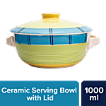 Buy bb home Earth Serving/ Mixing Bowl With Lid, Hand- Painted Ceramic ...