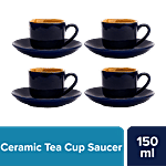 Buy bb home Earth Teacup & Saucer Set, Hand Crafted Ceramic- Mystic ...