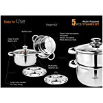 Buy Segovia Stainless Steel 2 Tier Multi Cooking Steamer Set - Idli ...