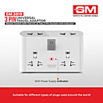 Buy GM 3 Pin Universal Multi Plug Travel Adaptor With 6 AMP For Home ...