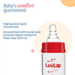 Buy LuvLap Essential Slim Neck Glass Feeding Bottle - 3+M, Red Online ...