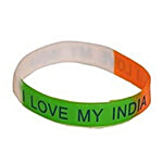 Buy CS Tricolour Rubber Wrist Band - I Love My India Online at Best ...