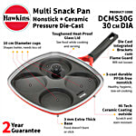 Buy Hawkins Multi Snack Pan - Non-stick + Ceramic Pressure Die Cast ...