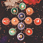 Buy House of Festivals Handmade Traditional OM Embedded Mitti Ka Diya ...