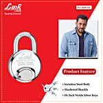 Buy Link 65 mm Hi Tech Double Locking Padlock - With 3 Keys Online at ...