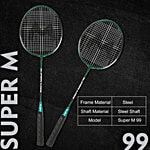 Buy Elan Superm99 Badminton Racket Set - High Tempered Steel, Assorted ...