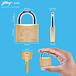Buy Godrej Locks Square Padlock For Door - 40 mm, Hardened Shackle ...