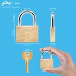 Buy Godrej Locks Pin Cylinder Padlock For Main Door - 50 mm, 3 Keys ...