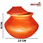 Buy Mitti Man Traditional Terracotta Earthen Mitti Clay Handi - With ...