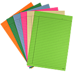 Buy Oddy A4 Size Coloured Ruled Sheet For School Online at Best Price ...