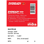 Buy Eveready Everprotect Multiplug 6A, Fire Retardant Body, LED ...