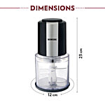 Buy Borosil Chef Delite 300 W Electric Chopper - For Kitchen, Twin ...