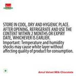 Buy Amul Velvet Milk Chocolate Online at Best Price of Rs null - bigbasket