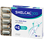 Buy Shelcal 500 Tablets Calcium + Vitamin D3 For Bone & Muscle Health ...