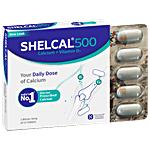 Buy Shelcal 500 Tablets Calcium + Vitamin D3 For Bone & Muscle Health ...