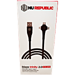 Buy Nu Republic Blaze Trinity 2.0 3 In One USB Type C Cable - 1M USB A To Type C + Micro USB ...