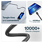 Buy Ambrane Type C To Type C 3A Fast Charging Cable - 1.5 m, Black ...