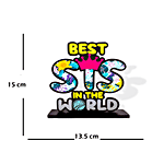 Buy Pearlfiesta Best Sis In The World Wooden Trophy Gift For Sister - Rakhi Gift For Sister ...