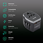 Buy Croma 4 Plugs Travel Adapter (Over Current Protection ...