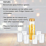 Buy Signoraware Nuevo Borosilicate Glass Water Bottle With Screw Cap & Crystal-Clear Juice Water ...